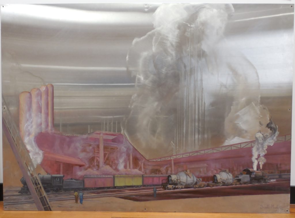 Buell Mullen - Steel Mill with Trains - Gallery of Framing