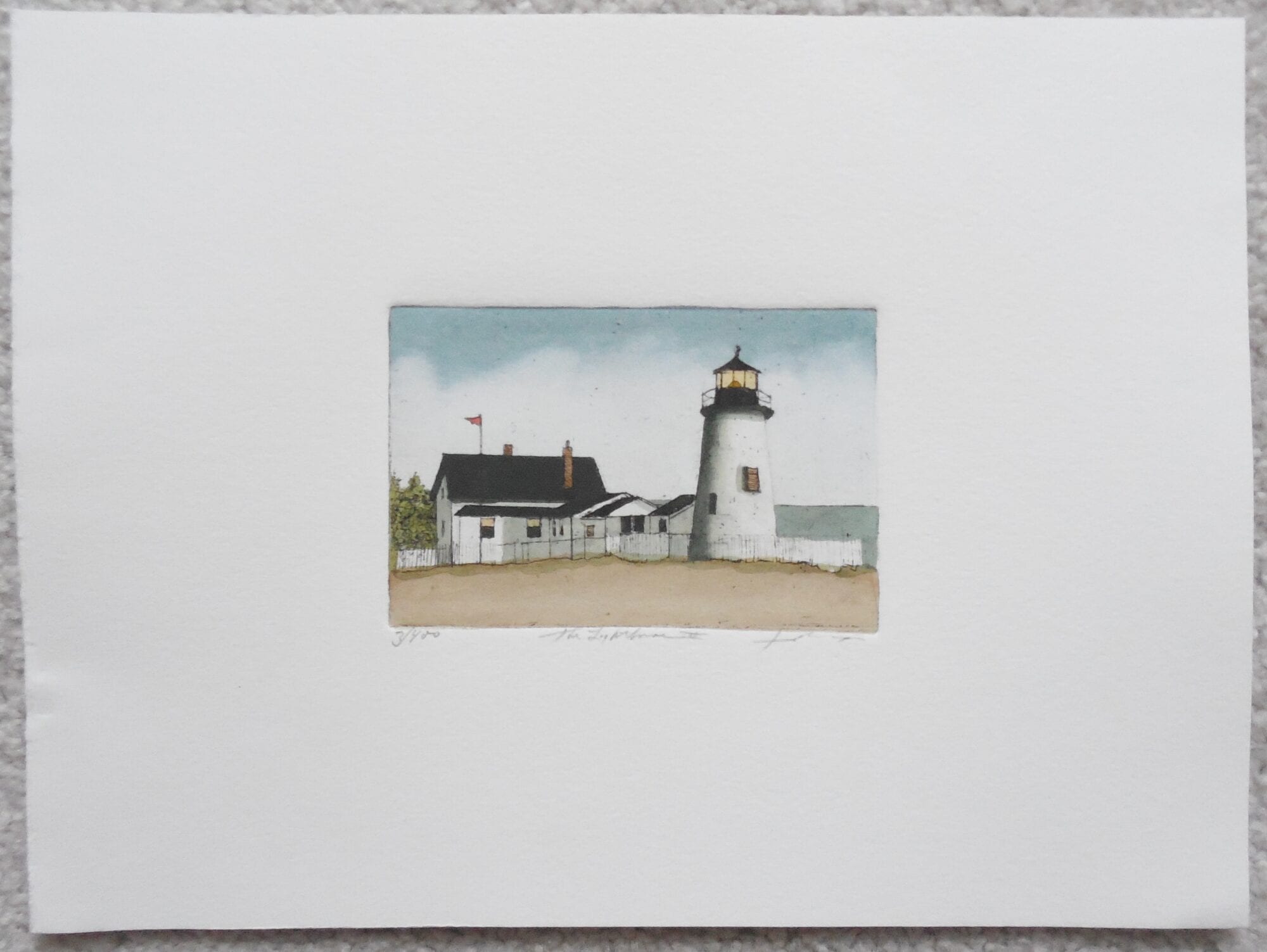 Frank Kaczmarek Color Etching - The Lighthouse II - Gallery of Framing